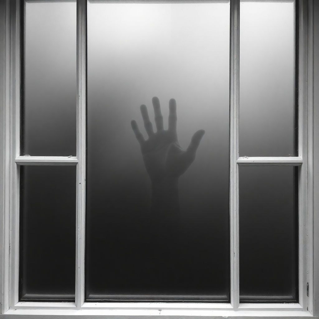 Horror Art - Hand on window - Horror Lasagna podcast - Horror Lasagna