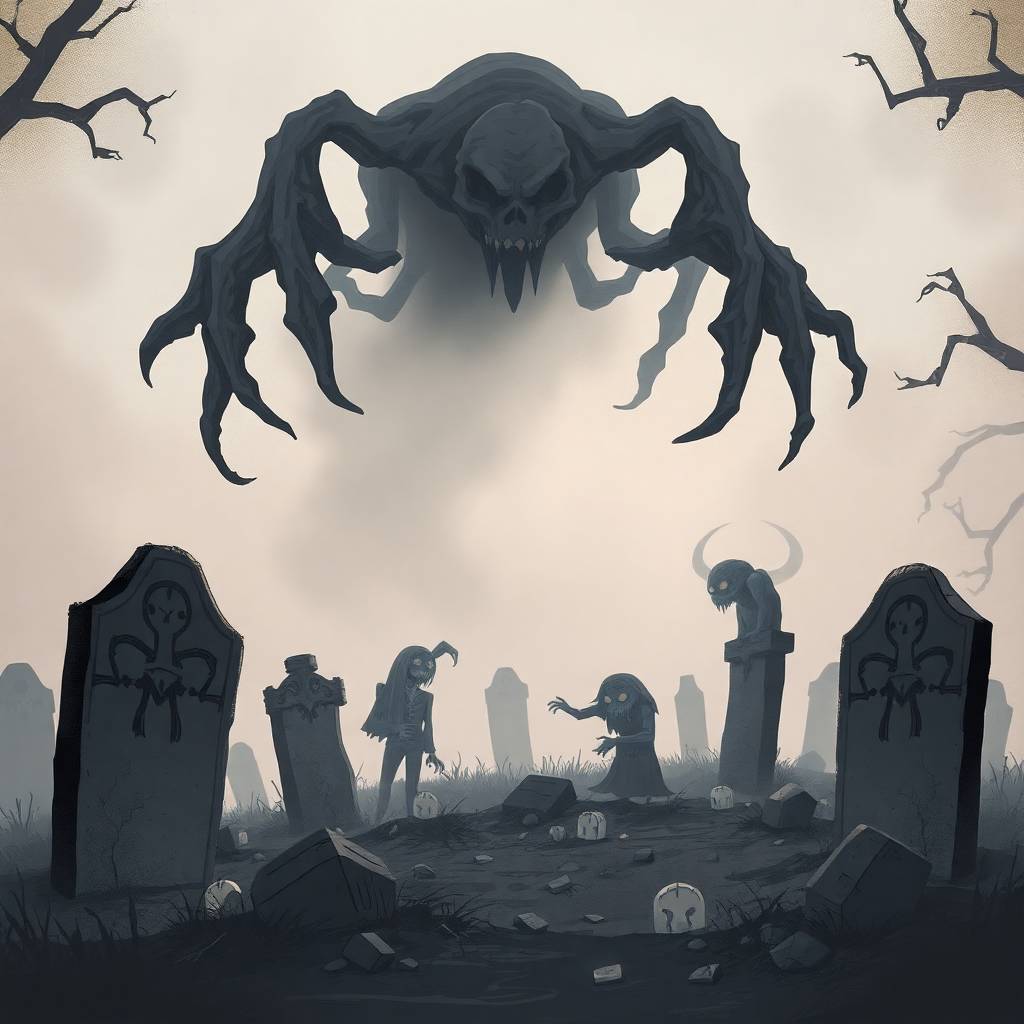 Horror Art - Graveyard Horror - Horror Lasagna podcast - Horror Lasagna